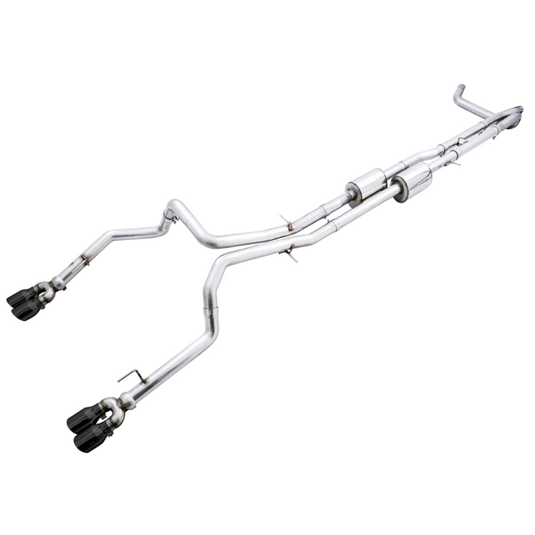 AWE 0FG Catback Split Rear Exit Exhaust Quad Diamond Black Tips - 4th ...